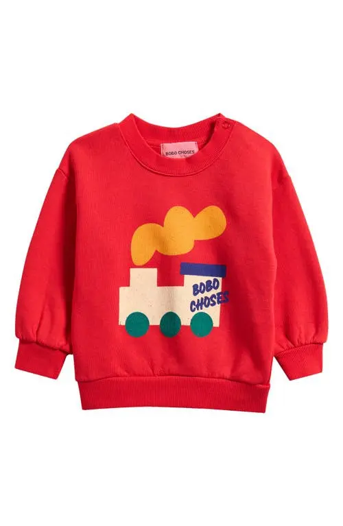 BOBO CHOSES Choo Choo Cotton Sweatshirt