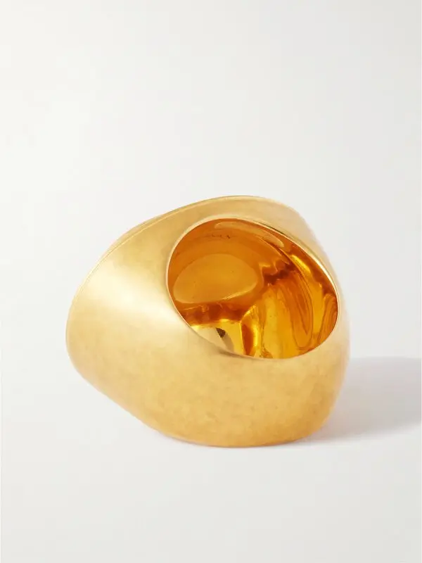 Saint Laurent Gold-tone Agate Ring