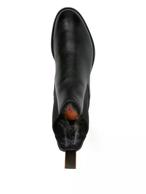 Santoni Elastic-panel Leather Boots