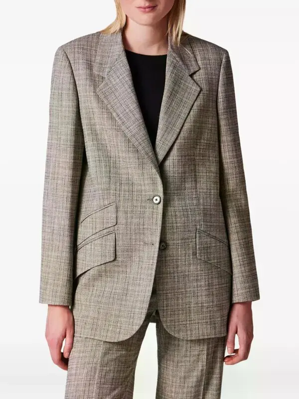Paul Smith Single-breasted Checked Blazer - Grey