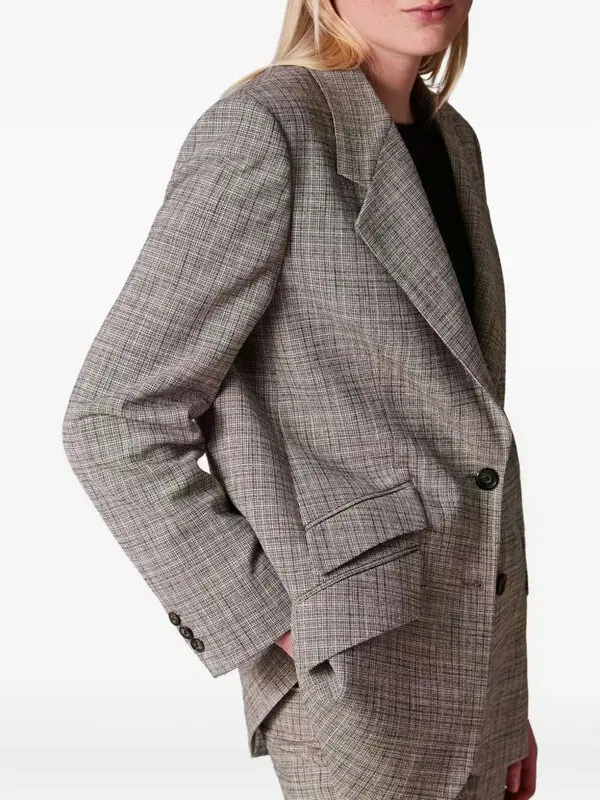 Paul Smith Single-breasted Checked Blazer - Grey
