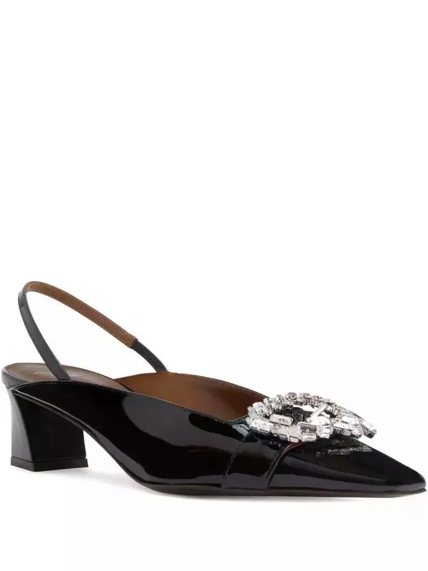 GIUSEPPE ZANOTTI Crystal-embellished Slingback Pumps - Black