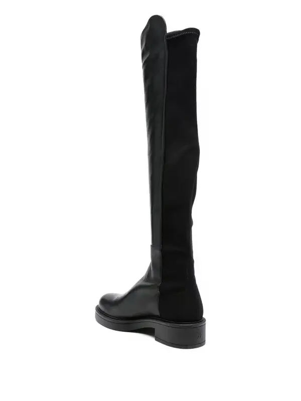 STUART WEITZMAN 40mm Leather Panelled Knee-high Boots - Black