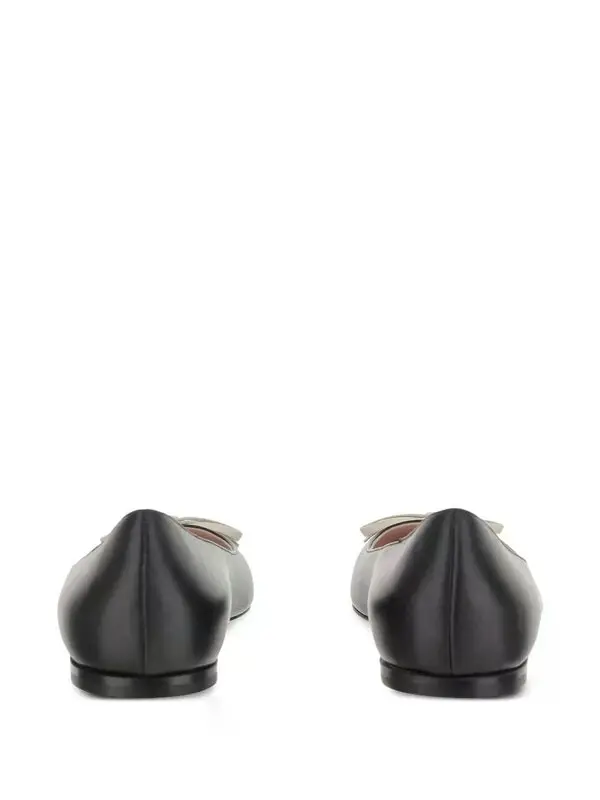 Valentino Garavani Contrast-bow Ballet Flats - Black