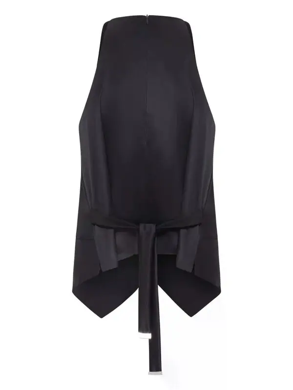 Max Mara Wrap-neck Wool Waistcoat