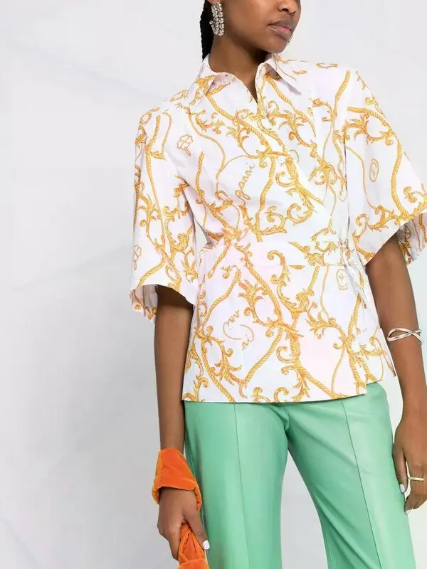 GANNI Patterned Short-sleeved Shirt