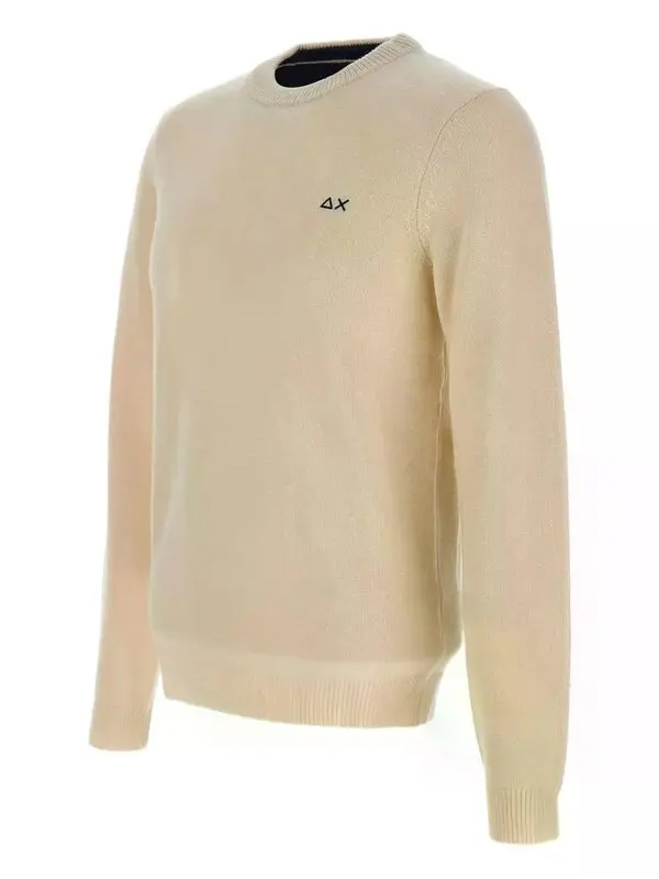 SUN 68 Embroidered Logo Crew-neck Sweater