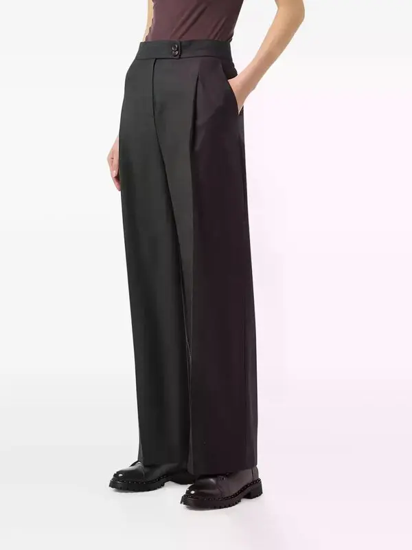Eleventy Pleated Palazzo Pants - Black