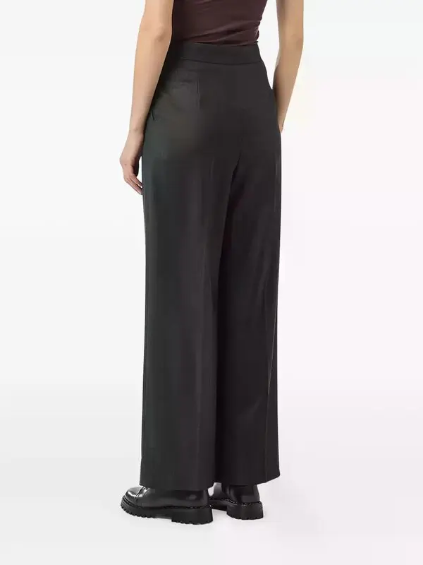 Eleventy Pleated Palazzo Pants - Black