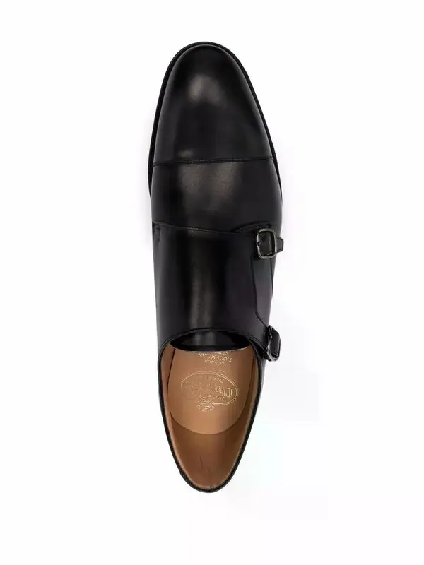 Church's Detroit Almond-toe Leather Monk Shoes