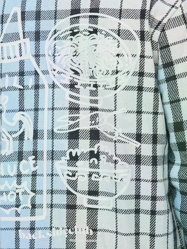 BACKSIDECLUB Checked-pattern Shirt - Blue