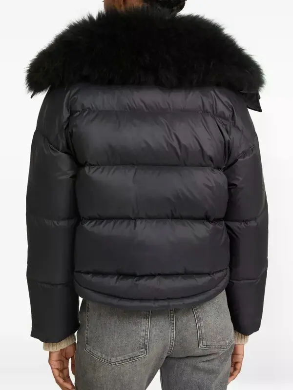 YVES SALOMON Lamb Shearling-trim Puffer Jacket