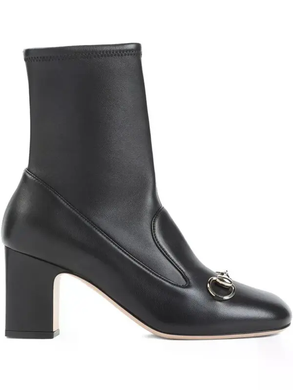 Gucci 75mm Leather Boots With Horsebit Detail