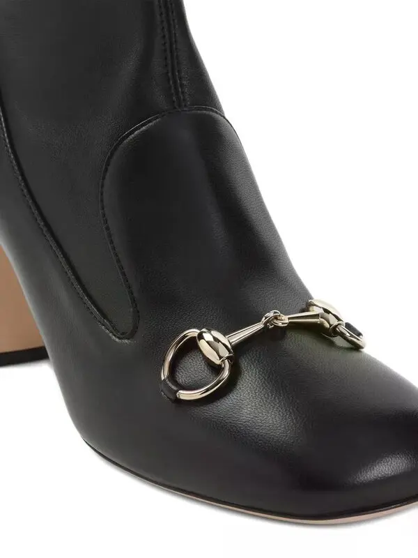 Gucci 75mm Leather Boots With Horsebit Detail