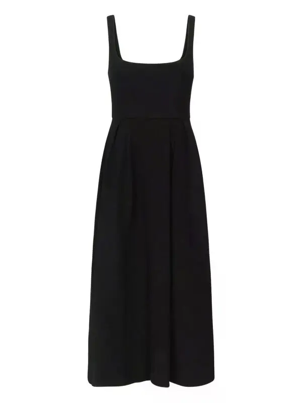 Alessandra Rich Square-neck Pleated Dress