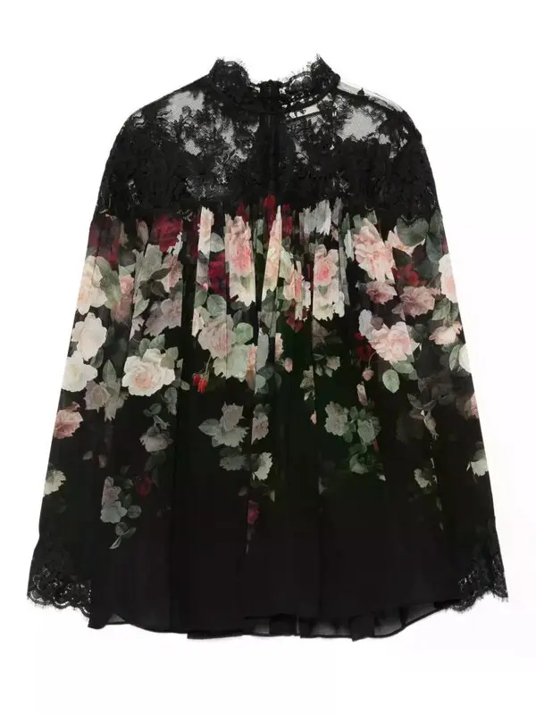 Zimmermann Lace-trimmed Floral Blouse