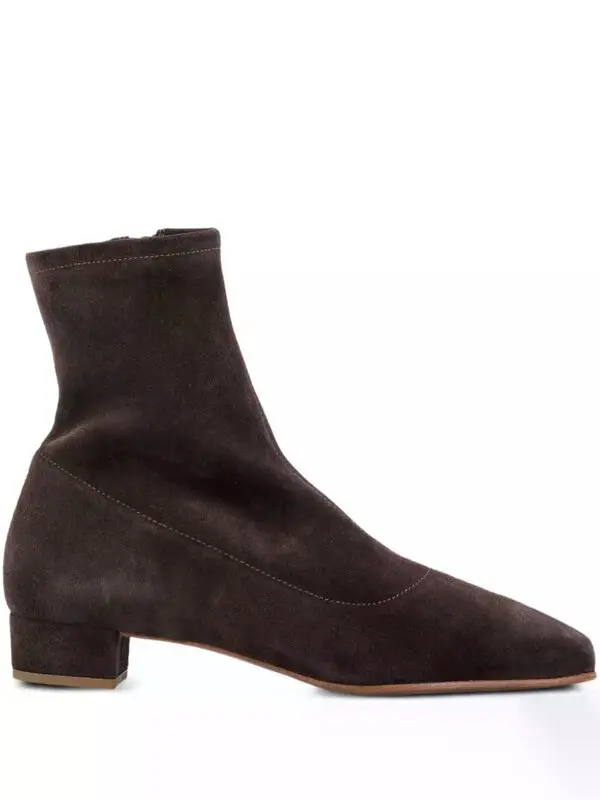 By Far Suede Zip Ankle Boots