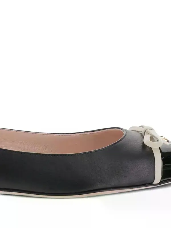 Valentino Garavani Contrast-bow Ballet Flats - Black