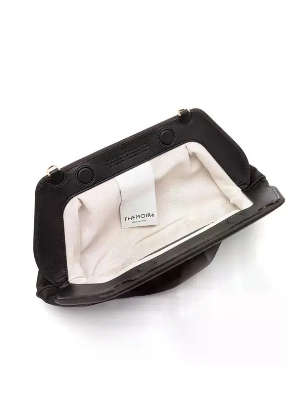 THEMOIRE Emera Gathered Clutch Bag - Black