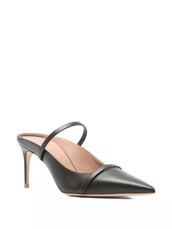 MALONE SOULIERS 70mm Leather Pointed-toe Mules - Brown