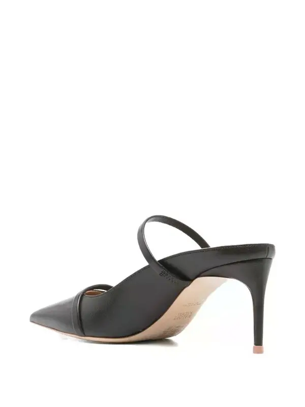 MALONE SOULIERS 70mm Leather Pointed-toe Mules - Brown