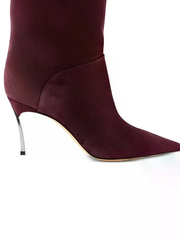 Casadei 80mm Pointed-toe Suede Boots