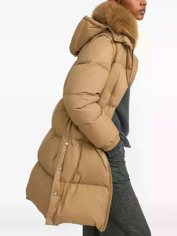 YVES SALOMON Padded-design Coat - Brown