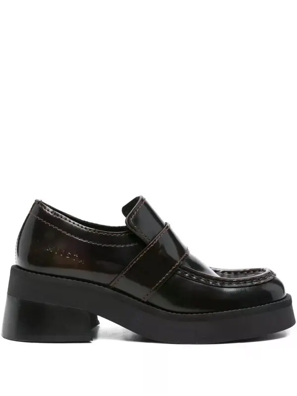 MIISTA Lib Leather Platform Loafers