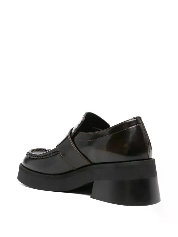 MIISTA Lib Leather Platform Loafers