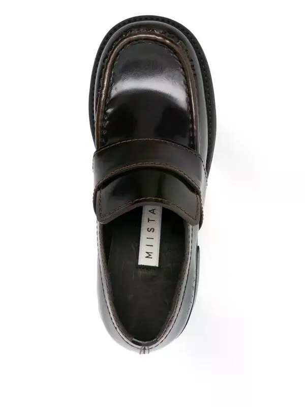 MIISTA Lib Leather Platform Loafers