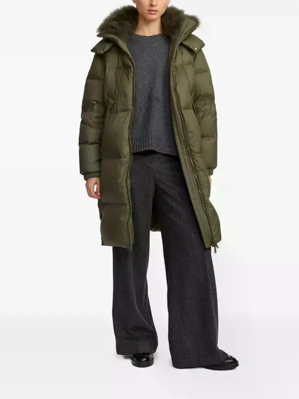 YVES SALOMON Lamb Shearling-trimmed Hooded Coat