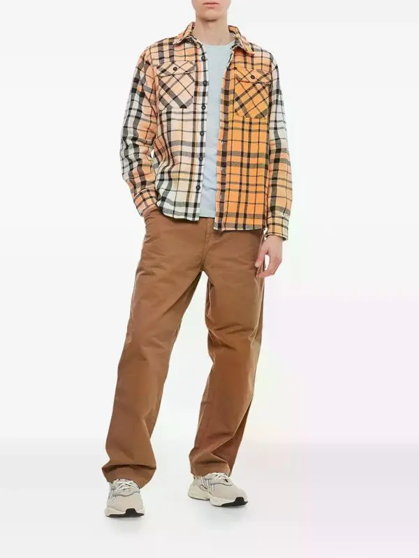 BACKSIDECLUB Checked-pattern Shirt - Orange
