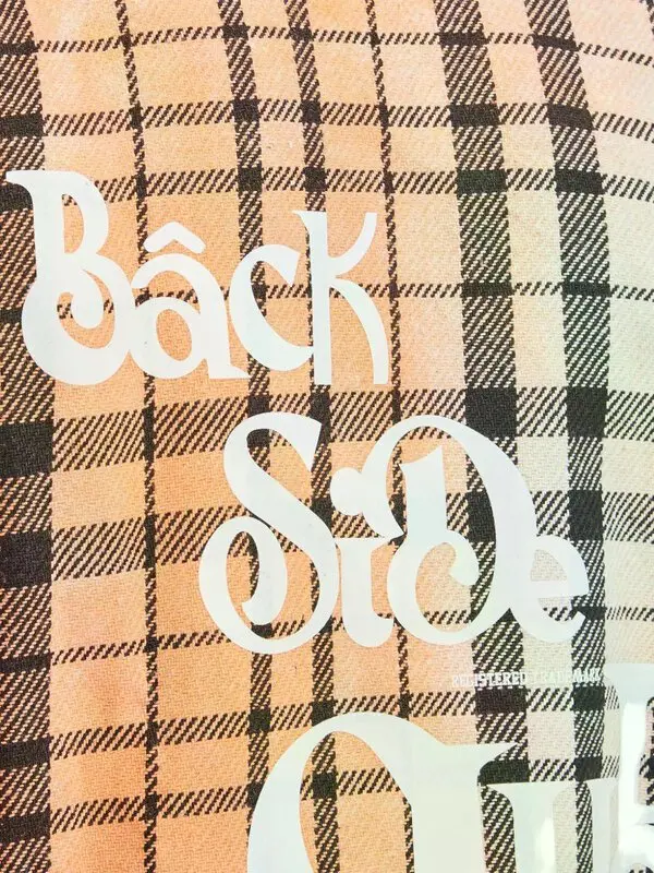 BACKSIDECLUB Checked-pattern Shirt - Orange