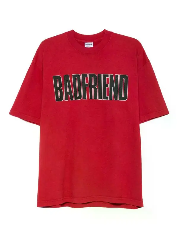 BADFRIEND Logo-print Crew-neck T-shirt - Red