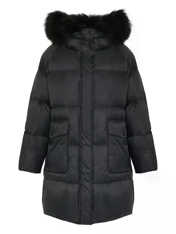 YVES SALOMON Lamb Shearling-trimmed Hooded Down Jacket