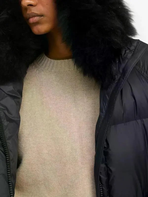 YVES SALOMON Lamb Shearling-trimmed Hooded Down Jacket