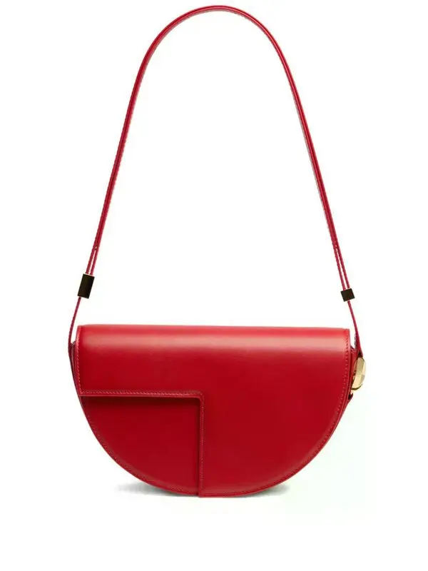 Patou Le Half-moon Leather Shoulder Bag