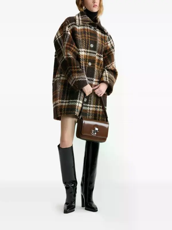 Patou Checked Wool Coat