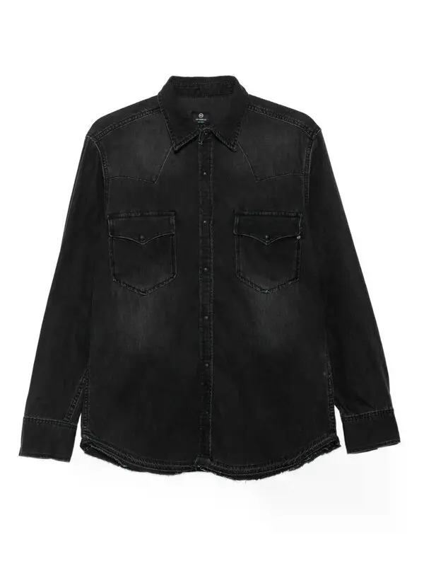 Ag Frayed-hem Denim Shirt