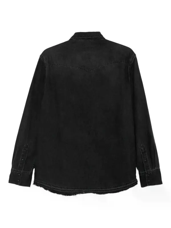Ag Frayed-hem Denim Shirt