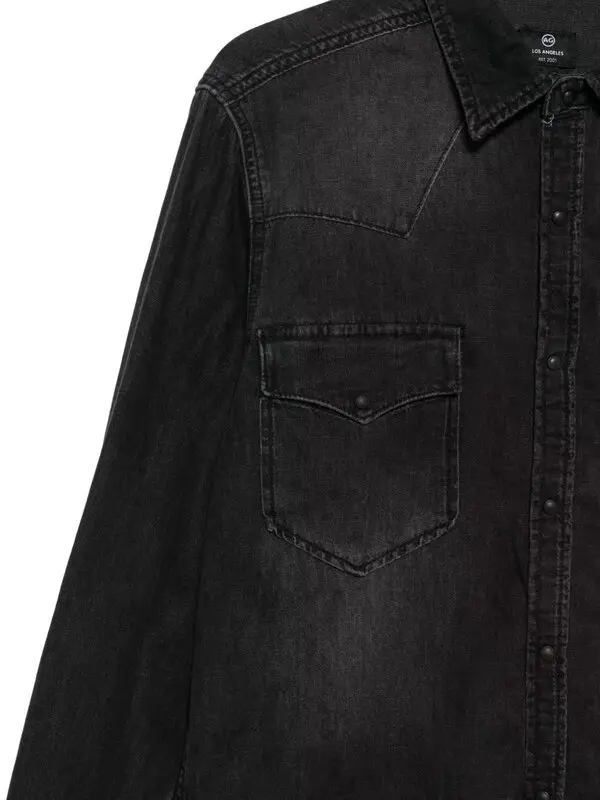 Ag Frayed-hem Denim Shirt