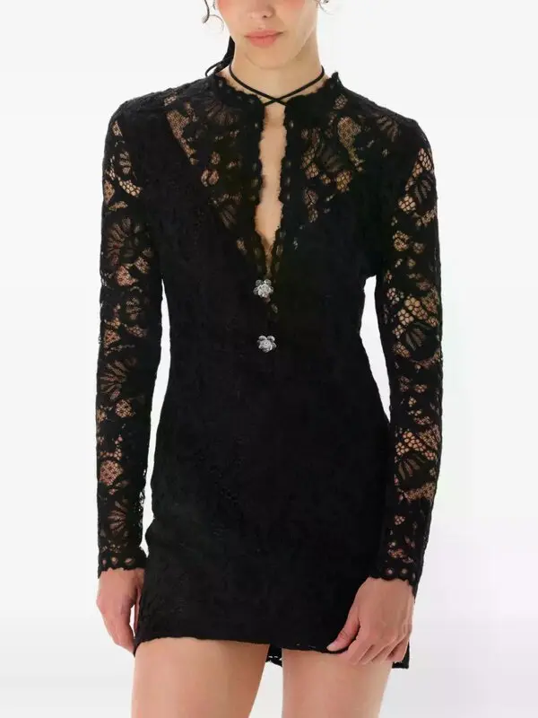 MANURI High-neck Mini Dress - Black