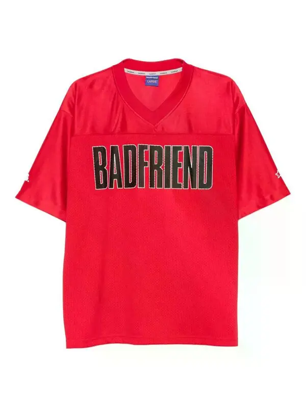 BADFRIEND V-neck T-shirt - Red