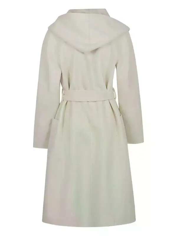 P.a.r.o.s.h Hooded Belted Coat - Neutrals