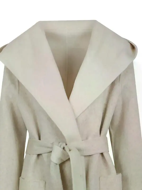 P.a.r.o.s.h Hooded Belted Coat - Neutrals