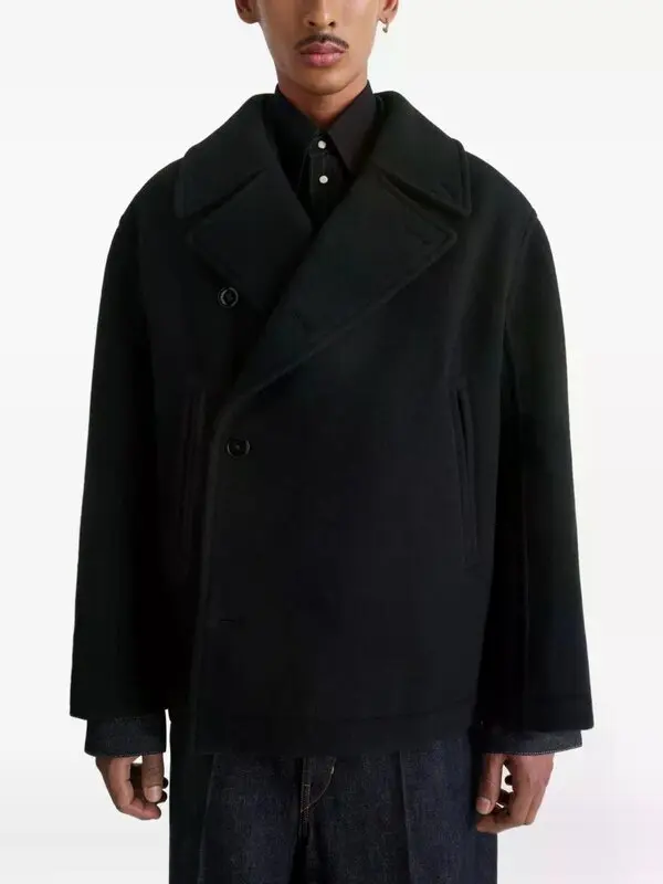 LEMAIRE Boxy Peacoat In Wool