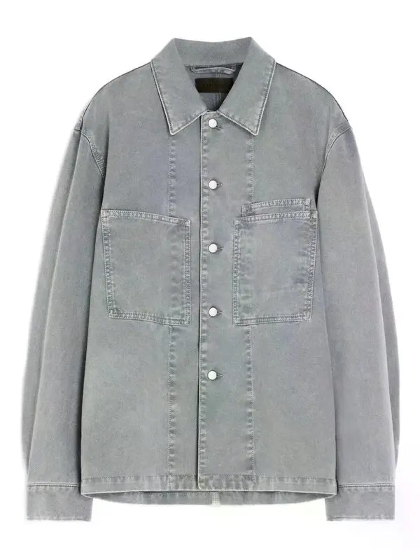 LEMAIRE Patch-pocket Denim Overshirt - Grey