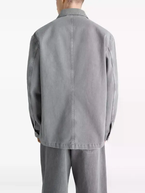 LEMAIRE Patch-pocket Denim Overshirt - Grey