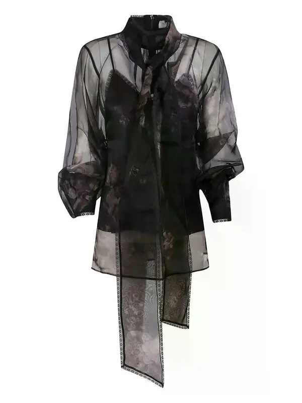 Zimmermann Panelled Tie-neck Top