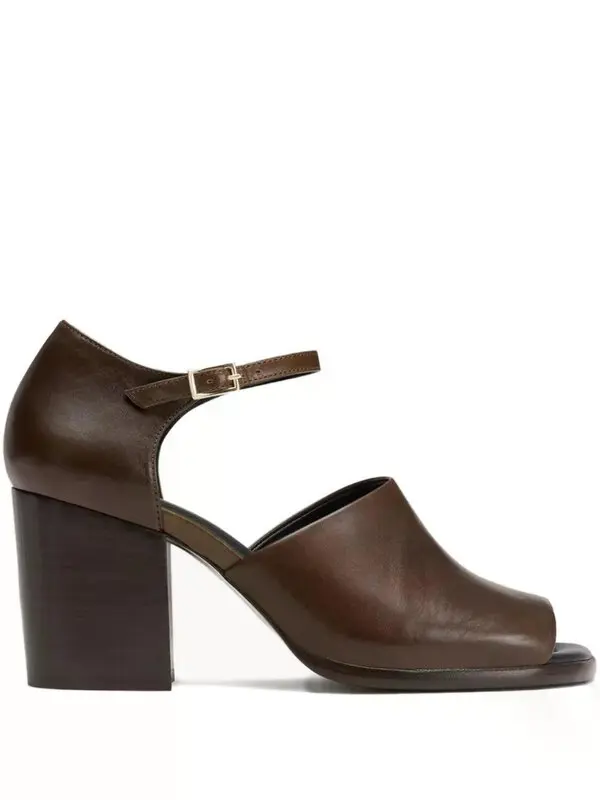 LEMAIRE 80mm Open-toe Block-heel Sandals - Brown